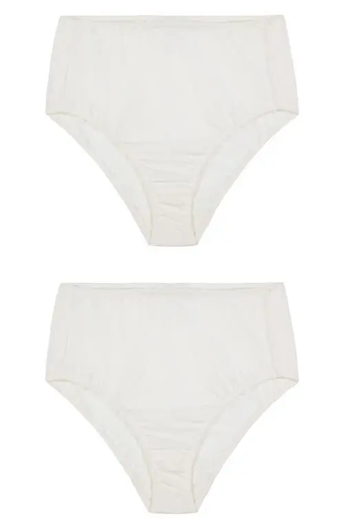 KENT 2-pack Compostable Organic Cotton High Waist Briefs - White
