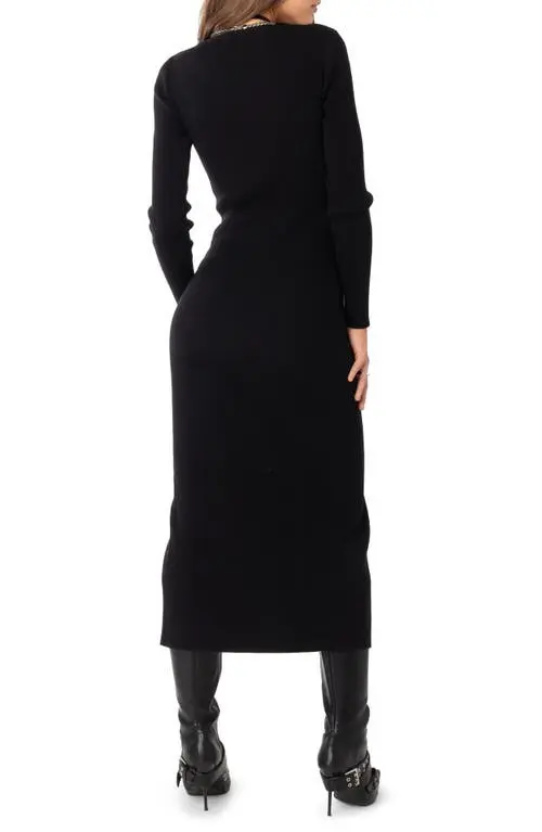 EDIKTED Jazlyn Ribbed Sweater Dress