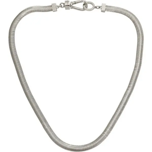 ALLSAINTS Flat Link Collar Necklace - Rhodium