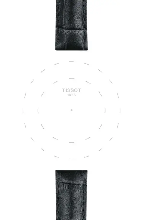 TISSOT 16mm Leather Watch Strap - Grey