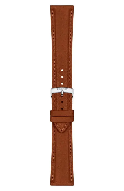 TISSOT 21mm Leather Watch Strap - Brown
