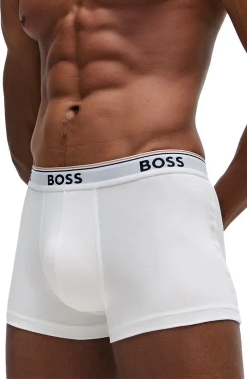 BOSS 3-pack Power Stretch Cotton Trunks - White