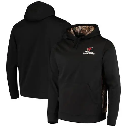 DUNBROOKE Realtree Camo Arizona Cardinals Logo Ranger Pullover Hoodie - Black