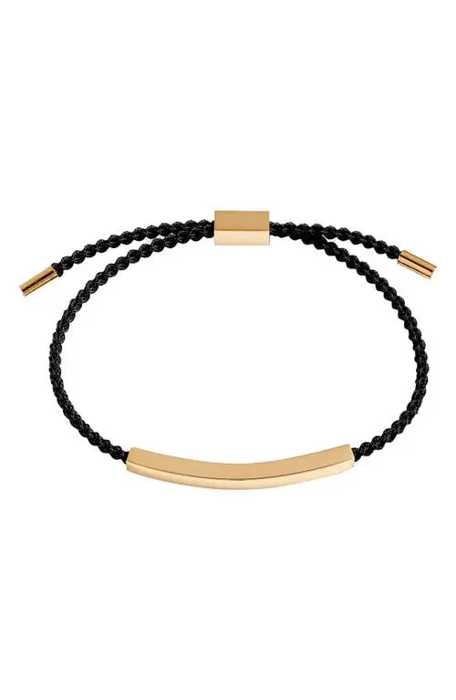 CLIFTON WILSON Braided Slider Bracelet - Black