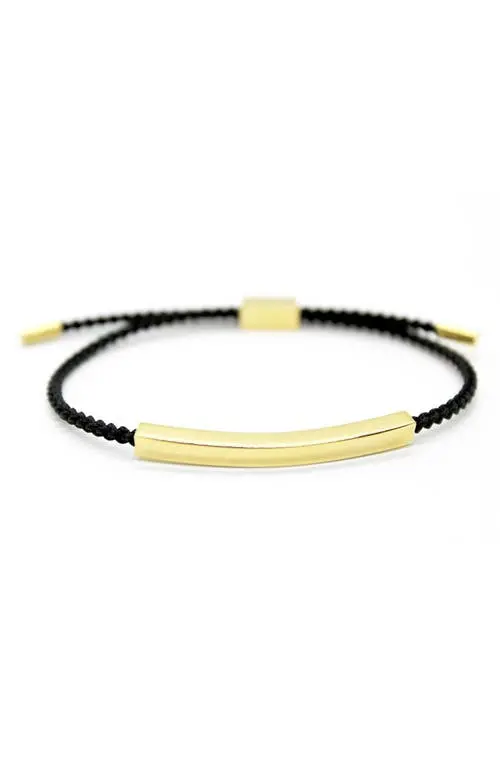 CLIFTON WILSON Braided Slider Bracelet - Black