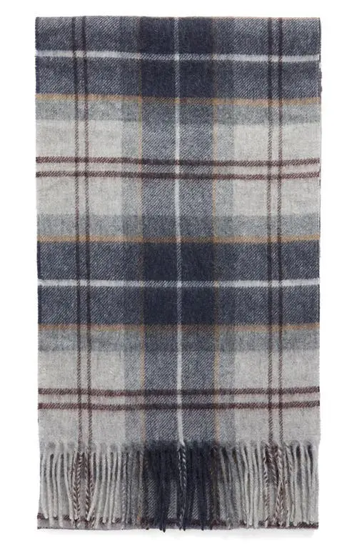 Barbour Wool & Cashmere Scarf - Grey Midnight Tartan