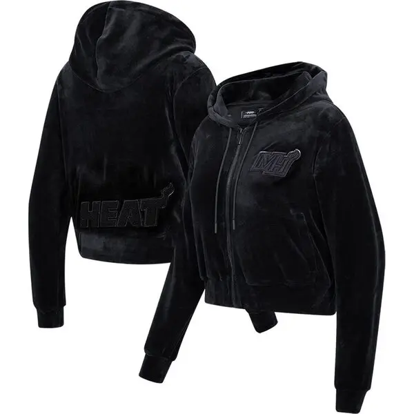 PRO STANDARD Miami Heat Triple Velour Full-zip Hoodie