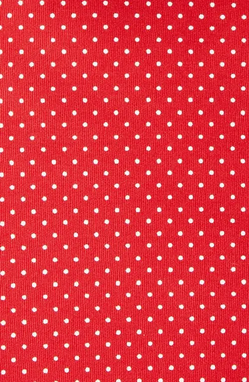 CLIFTON WILSON Dot Cotton Pocket Square - Red