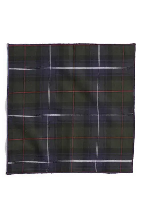 CLIFTON WILSON Plaid Cotton Pocket Square