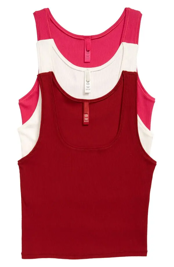 SKIMS Assorted 3-pack Ribbed Stretch Cotton Tanks