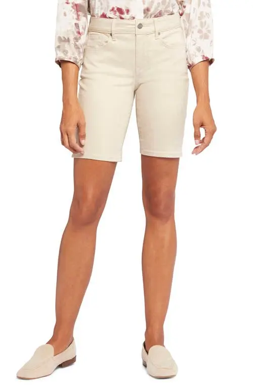 NYDJ Ella Side Slit Bermuda Denim Shorts - Feather