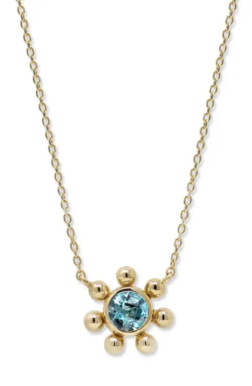 Anzie Dew Drop Topaz And 14k Gold Pendant Necklace - Swiss Blue