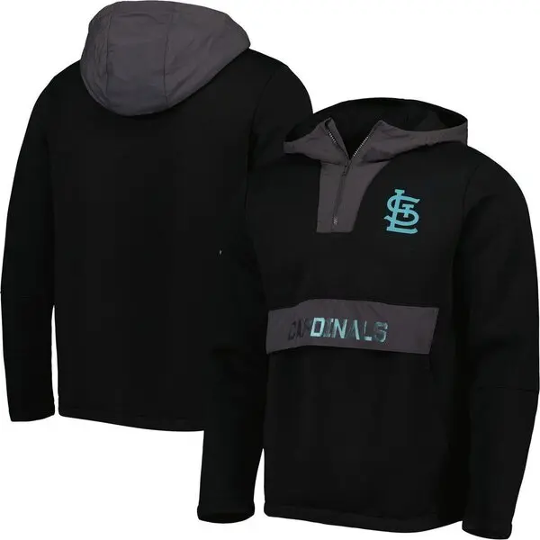LEVELWEAR St. Louis Cardinals Ruckus Quarter-zip Hoodie - Black