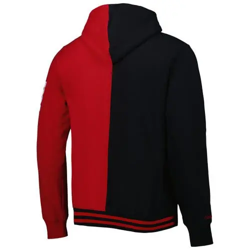 Mitchell & Ness Red Miami Heat Hardwood Classics Split Pullover Hoodie