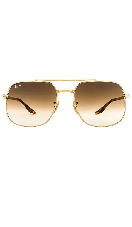 Ray-ban Metal Square Sunglasses - Gold