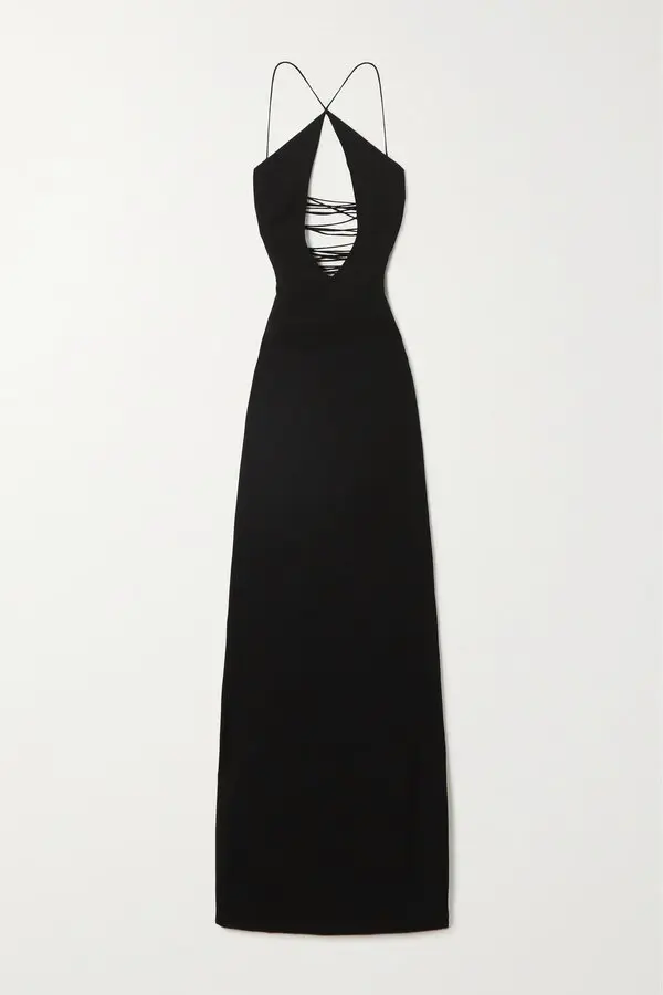slim fit dress slacks Black Cutout Maxi Dress main image 1