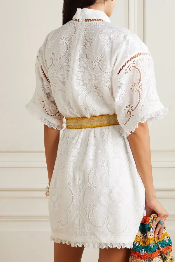 knee length dresses for ladies Zimmermann Laurel Frill Dress – WMIYHire main image 0