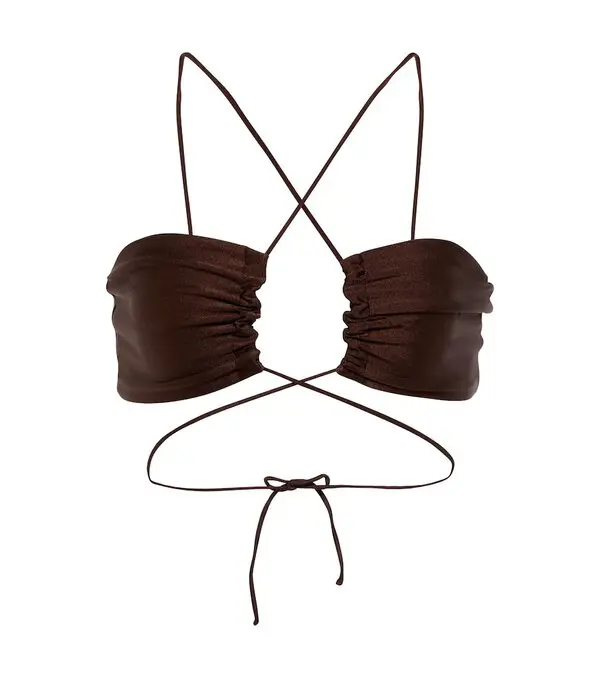 Jade Swim Livi Cutout Bikini Top - Brown