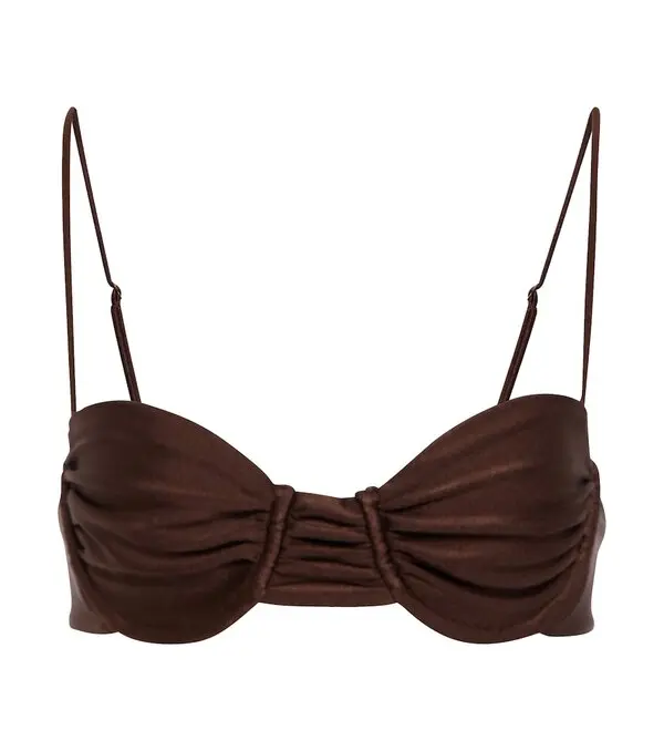 Jade Swim Mia Bikini Top - Brown