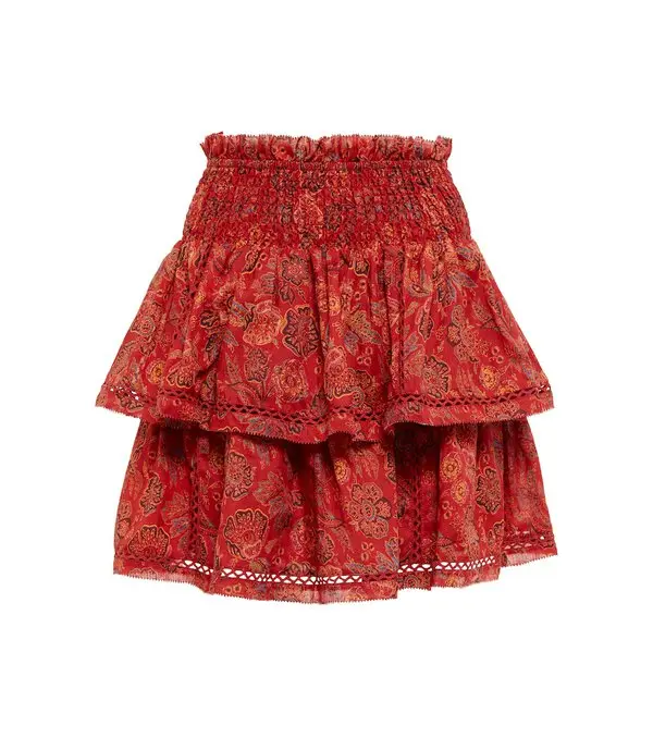 SIR. Allegra Floral Ramie Miniskirt