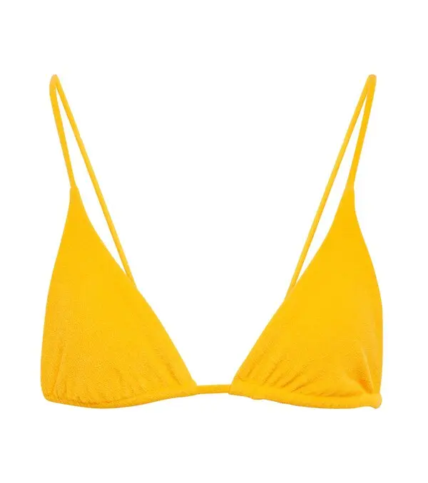 Jade Swim Via Triangle Bikini Top - Yellow