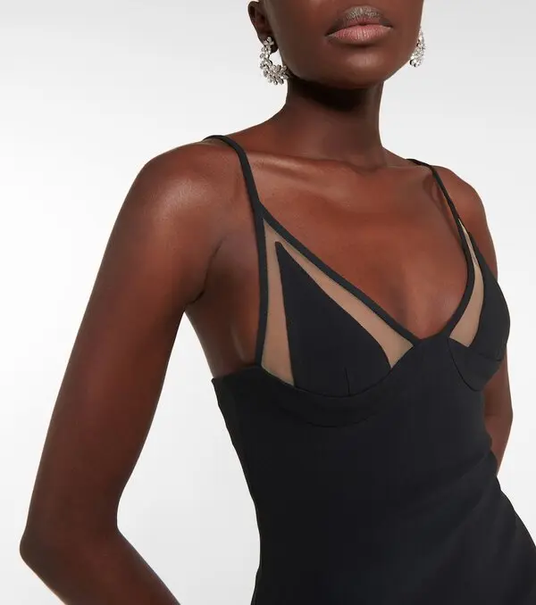 David Koma Mesh Paneled Gown