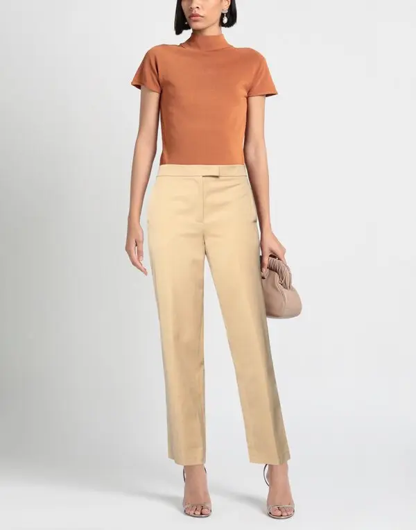 TWINSET Tapered Cotton-linen Pants - Beige