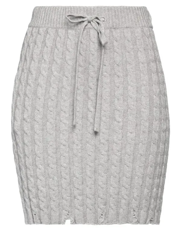 Pinko Mini Cable-knit Pencil Skirt - Grey