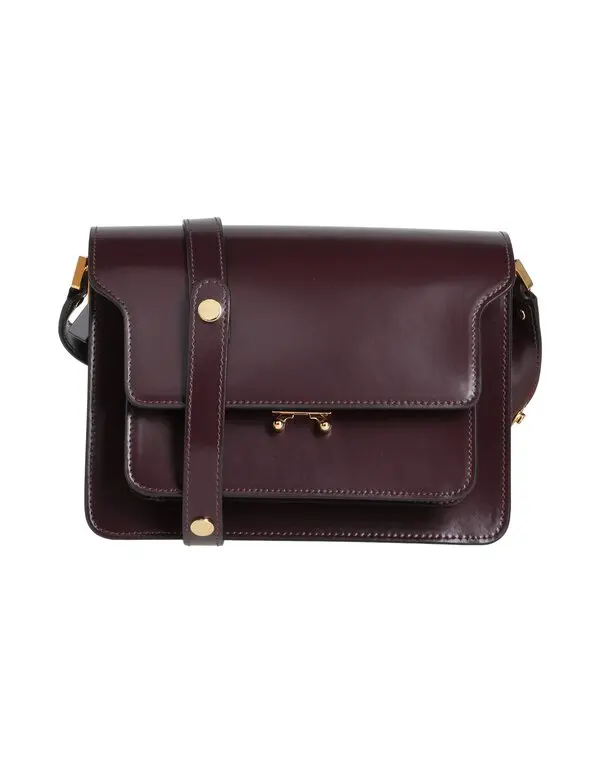 Marni Cross-body Bag In Calfskin - Purple