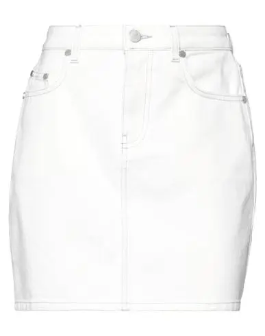 Alexander McQueen Denim Flared Skirt - White