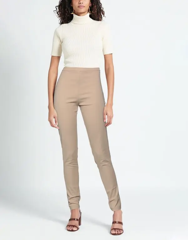 Patrizia Pepe Skinny High Waisted Pants - Beige