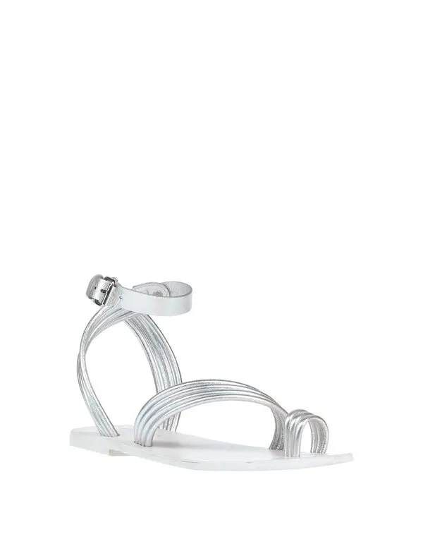 STRATEGIA Thong Sandals - Silver