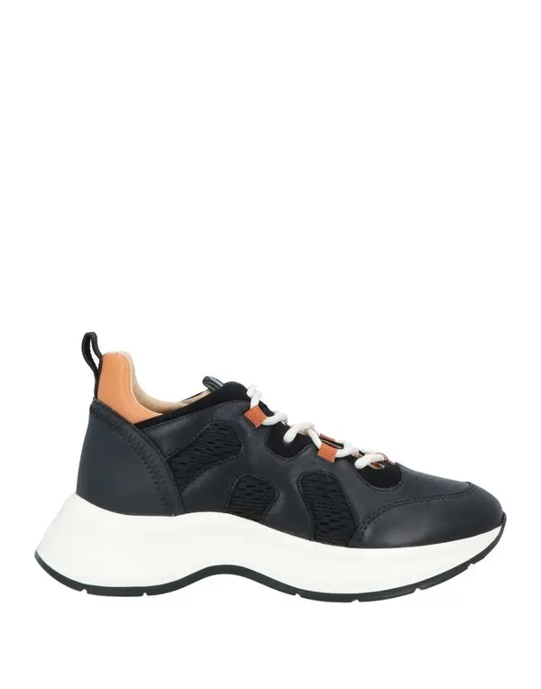 Hogan Leather And Textile Sneakers - Black