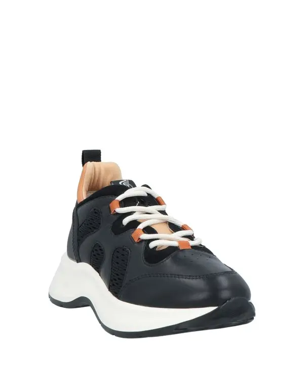 Hogan Leather And Textile Sneakers - Black