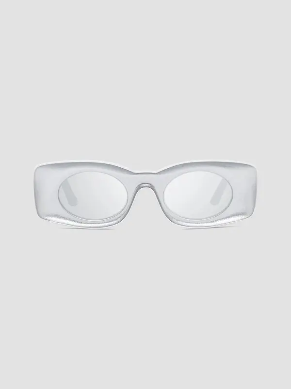 Loewe 49mm Mirrored Square Sunglasses - Silver