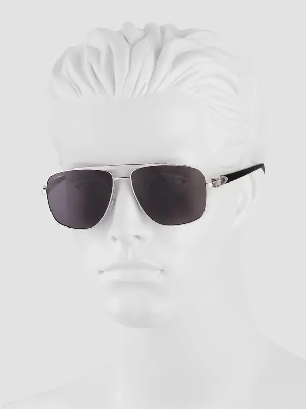 Cartier C Décor Signature 58mm Platinum Navigator Sunglasses