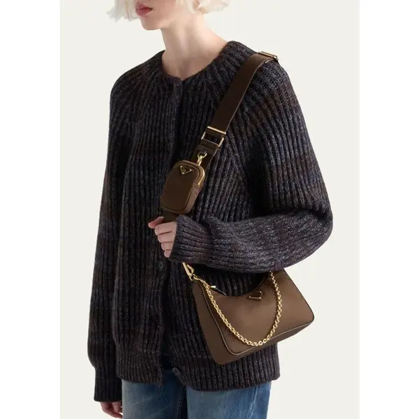 Prada Re-edition 2005 Nylon Shoulder Bag - Celeste