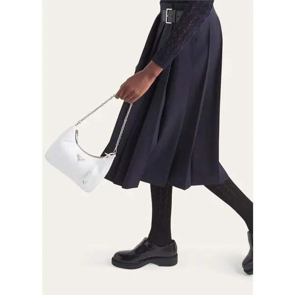 Prada Re-edition 2005 Nylon Shoulder Bag - Celeste