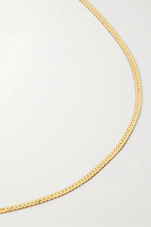 LOREN STEWART Net Sustain Demi Herringbone 10-karat Recycled Necklace