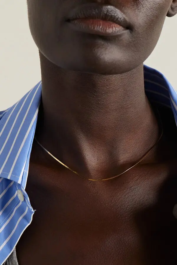 LOREN STEWART Net Sustain Demi Herringbone 10-karat Recycled Necklace