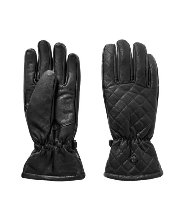 Goldbergh Nishi Quilted Leather Gloves - Black