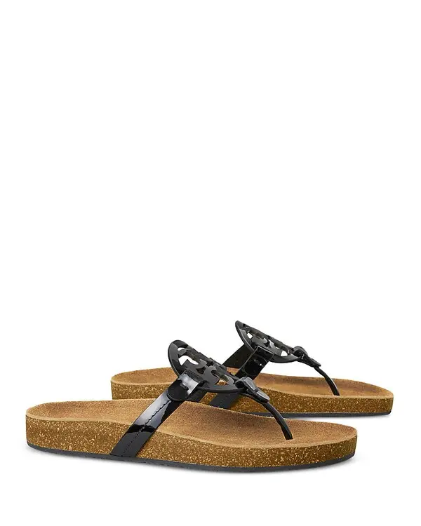 Tory Burch Miller Cloud Thong Sandals - Perfect Black