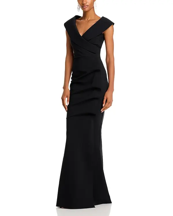 Chiara Boni La Petite Robe Off The Shoulder Maxi Dress - Black