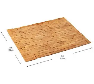 MIND READER Non-slip Bamboo Bath Mat
