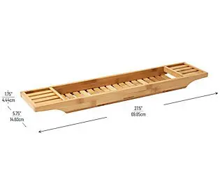 MIND READER Bamboo Bath Caddy & Bathroom Organi Zer