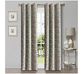 SUPERIOR Bohemian Leaves Blackout 2-piece Curtain Set, 42x108 - One-color
