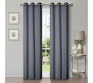 SUPERIOR Linen Modern Blackout 2-piece Curtain Set, 42' X 63 - One-color