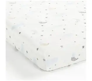 LUSH DECOR Goodnight Little Moon Fitted Crib Sheet Multi B Y - One-color