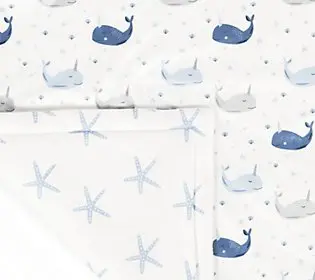 LUSH DECOR Narwhal Starfish Reversible Oversized Blanket B Y