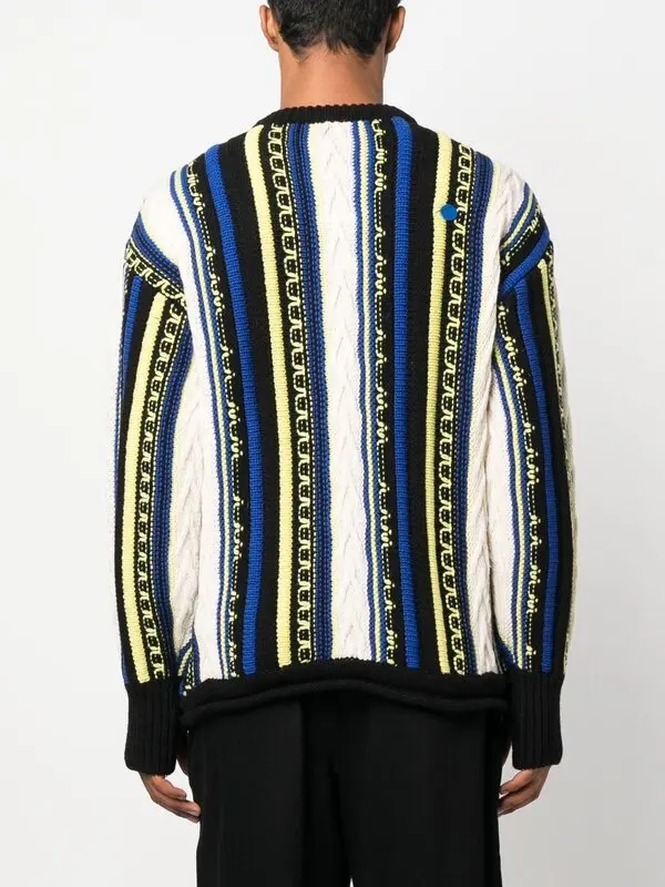 ADER ERROR Frema Striped-knit Buttoned Jumper